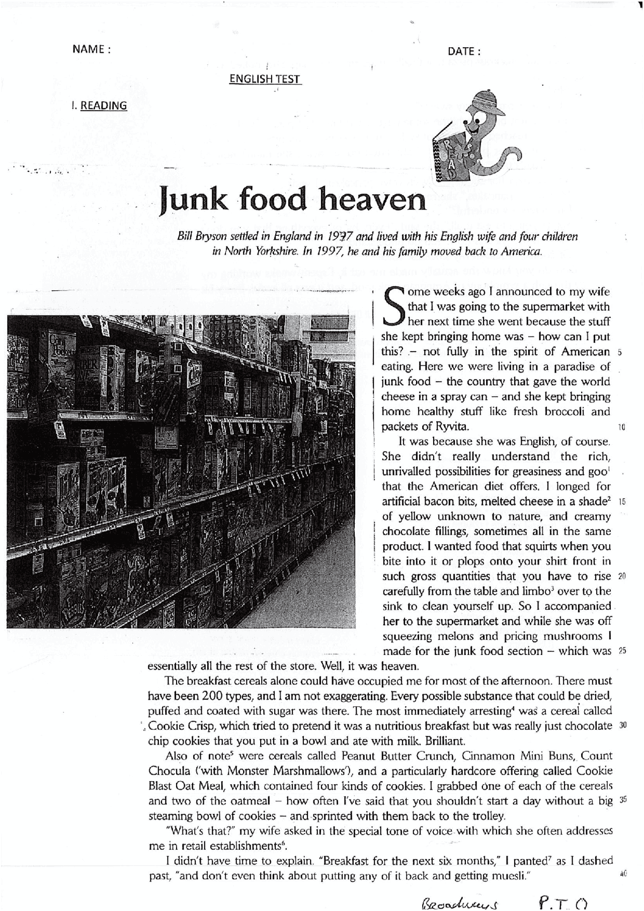Read Food Text Texte Avec Des Questions Pour Sentrainer Lectures