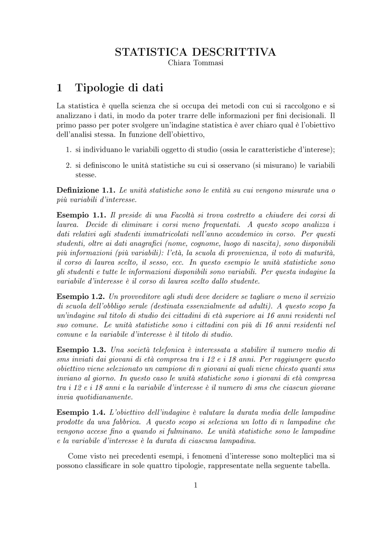 Slide Statistica Descrittiva Schemi E Mappe Concettuali Di Statistica