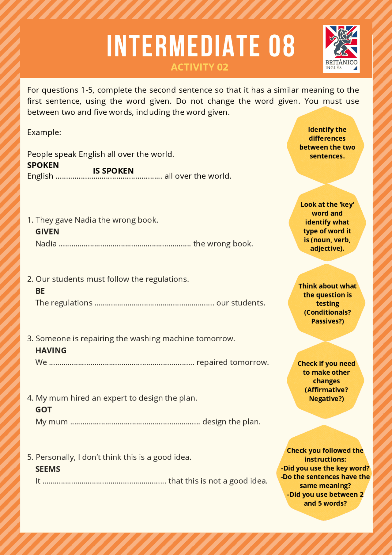 Pagina Ejercicios English 09 Apuntes De Inglés Docsity