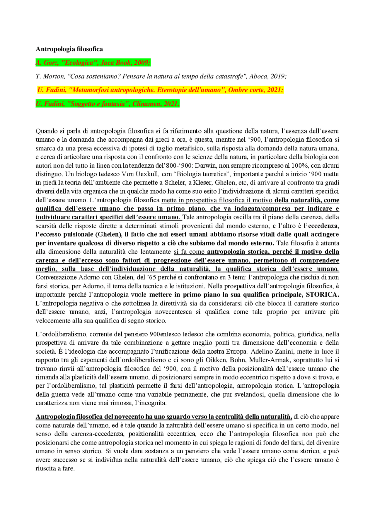 Appunti Lezione 2021 Schemi E Mappe Concettuali Di Filosofia Docsity