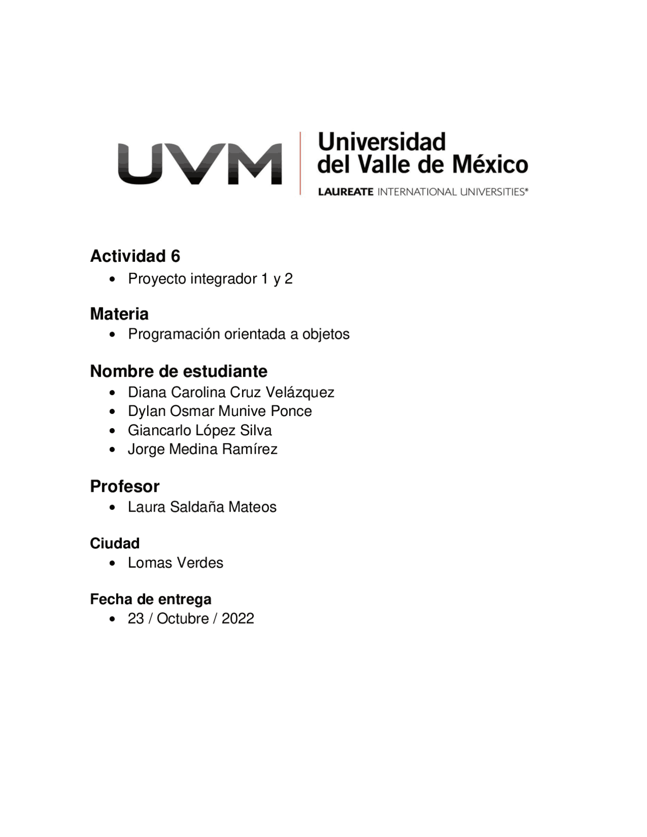 Actividad 6 Programacion Apuntes De Programación C Docsity