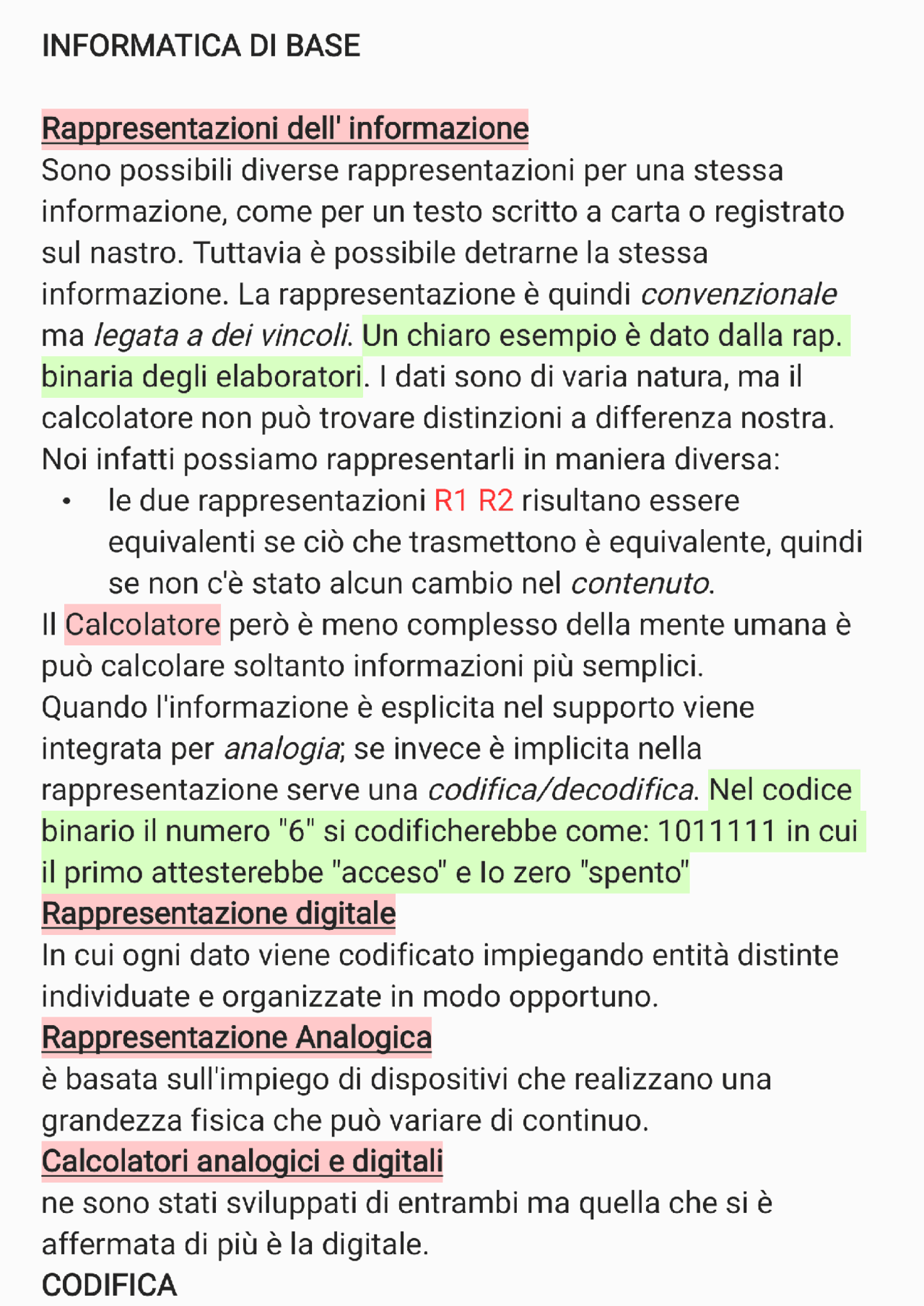 Informatica Di Base Appunti Scienze Umanistiche e Sociali | Appunti di Elementi di Informatica ...