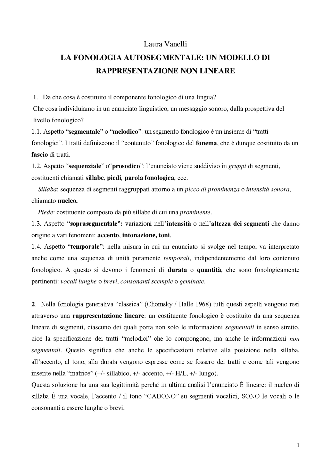 Fonologia E Fonetica Dal Prof Appunti Di Fonetica E Fonologia Docsity