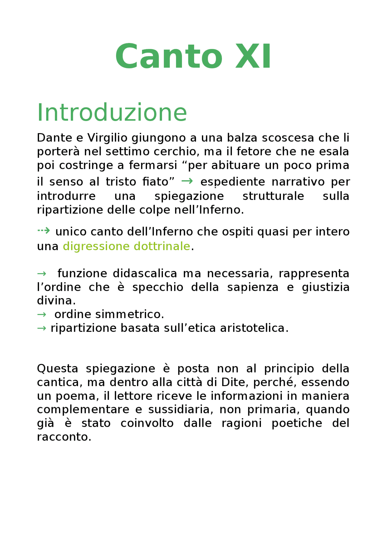 Canto 11 inferno dante | Schemi e mappe concettuali di Letteratura ...