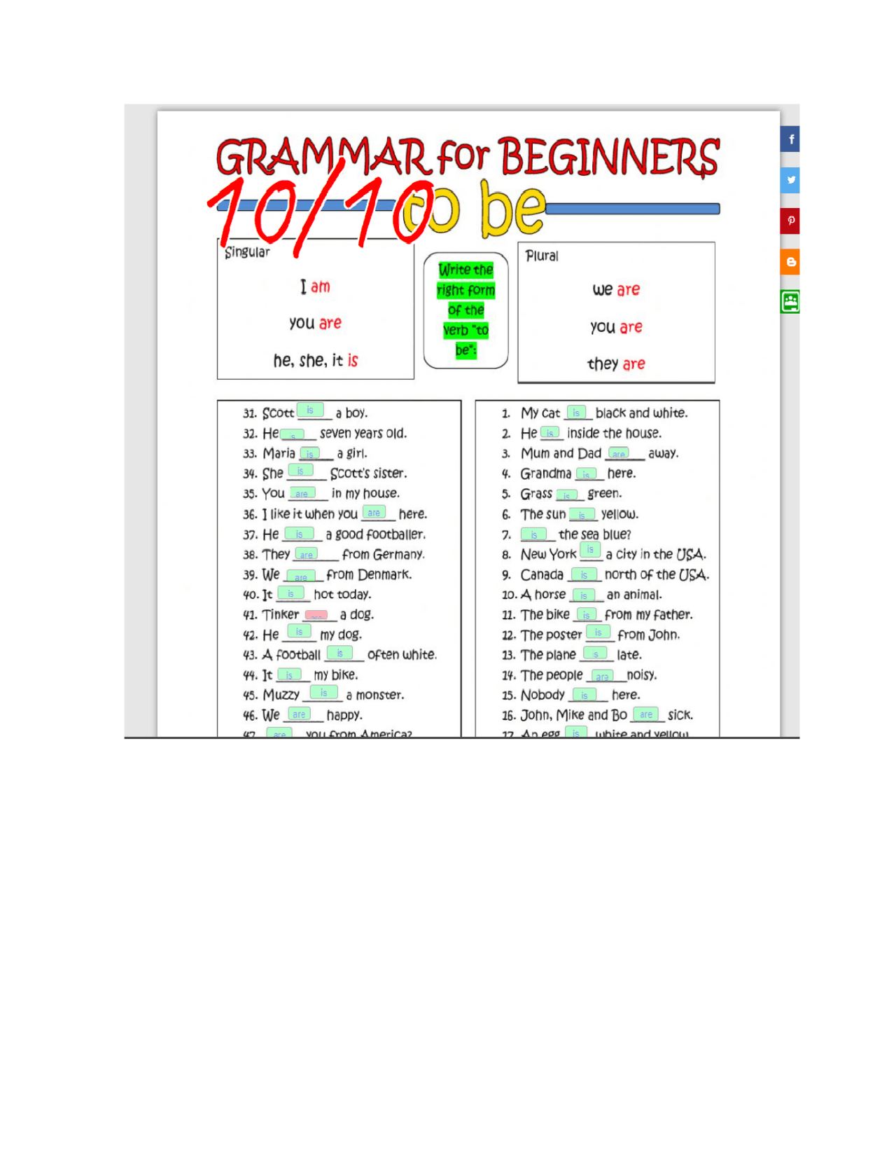 Ejercicios De Ingles Ejercicios De Idioma Inglés Docsity