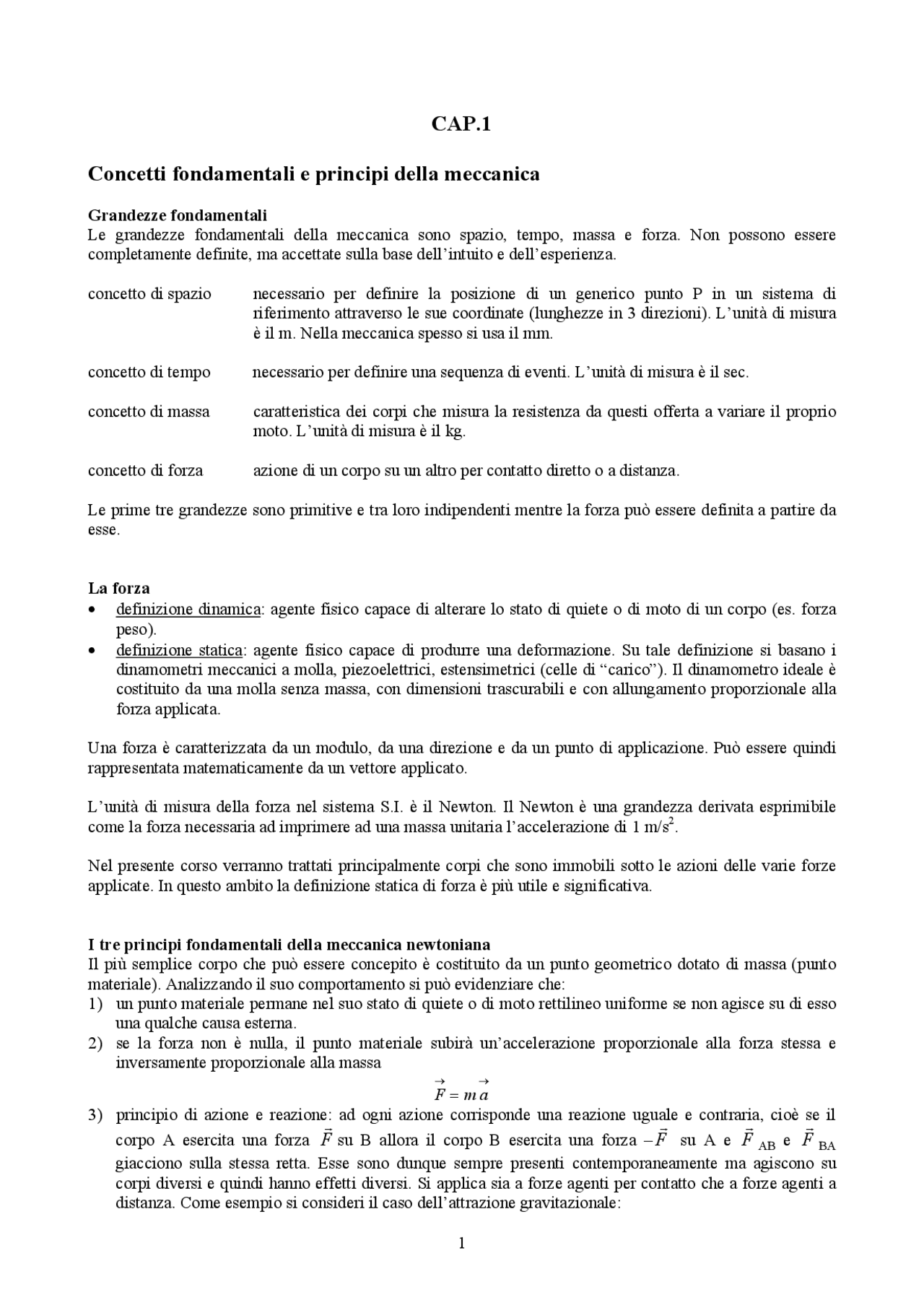 Le basi della fisica | Dispense di Fisica | Docsity