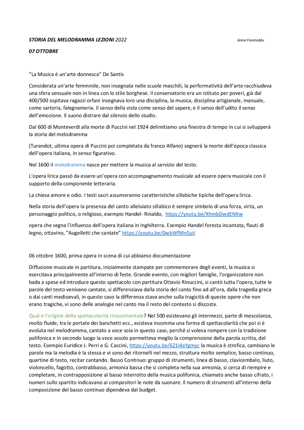 STORIA DEL MELODRAMMA - LUCA AVERSANO | Appunti di Storia Della Musica Moderna E Contemporanea ...