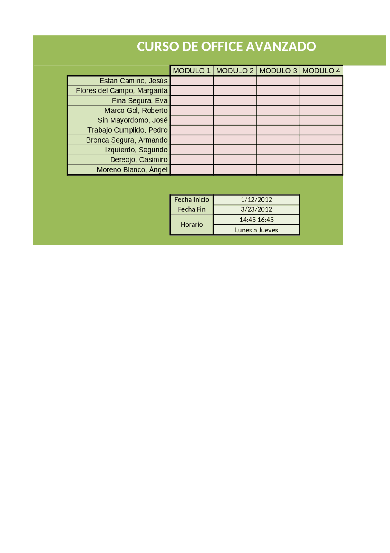 Ejercicios De Excel Basico Ejercicios De Informática Docsity