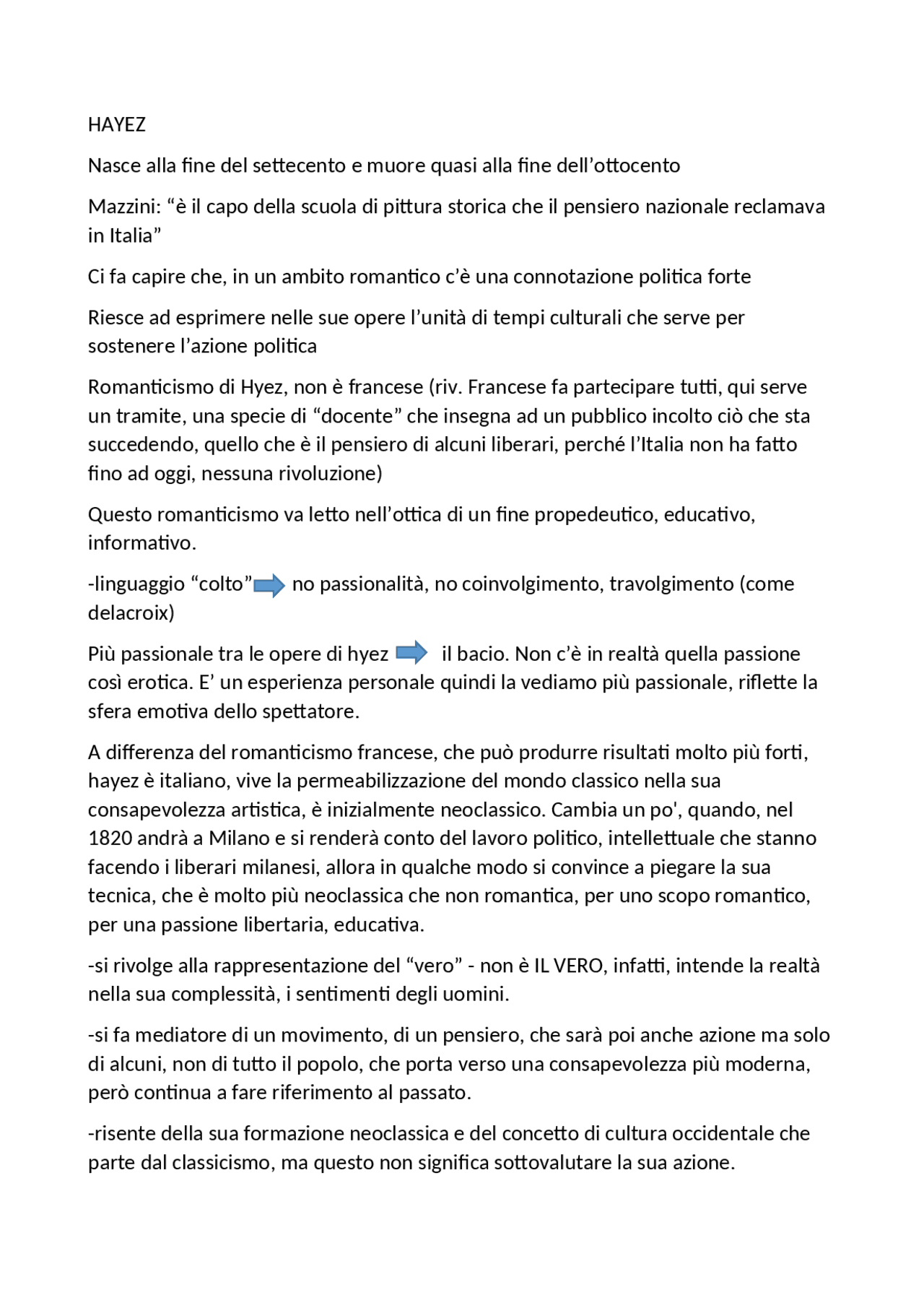 Appunti di italiano e arte e storia | Appunti di Italiano | Docsity