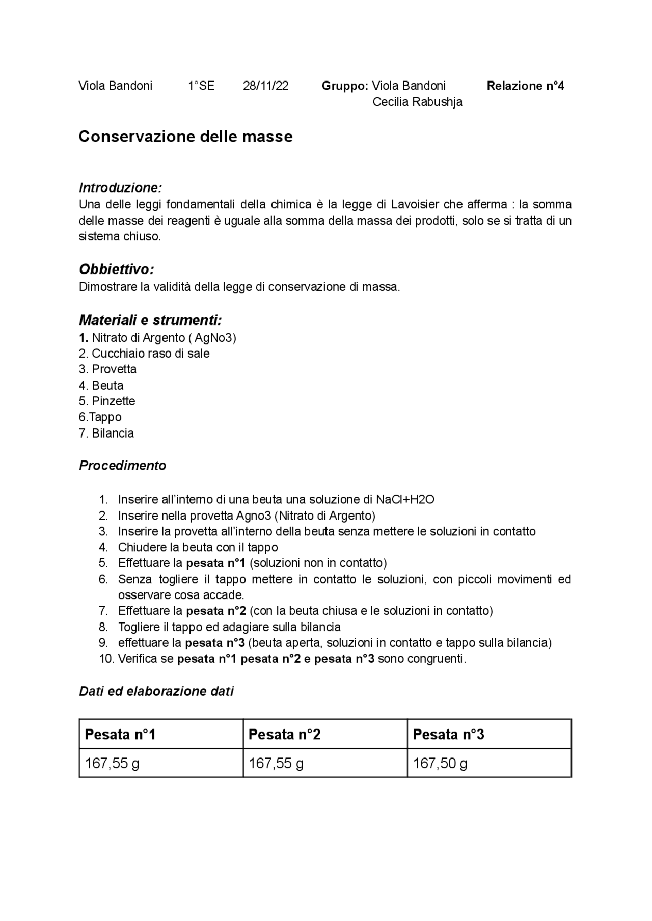 Schema Relazione Chimica Guide Progetti E Ricerche Di Fisica Docsity