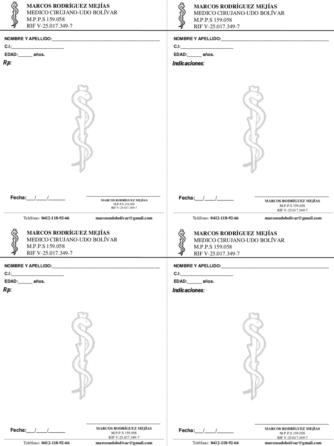 RECIPES MEDICOS HOSPITAL GENERAL REGIONAL UYAPAR | Ejercicios de ...