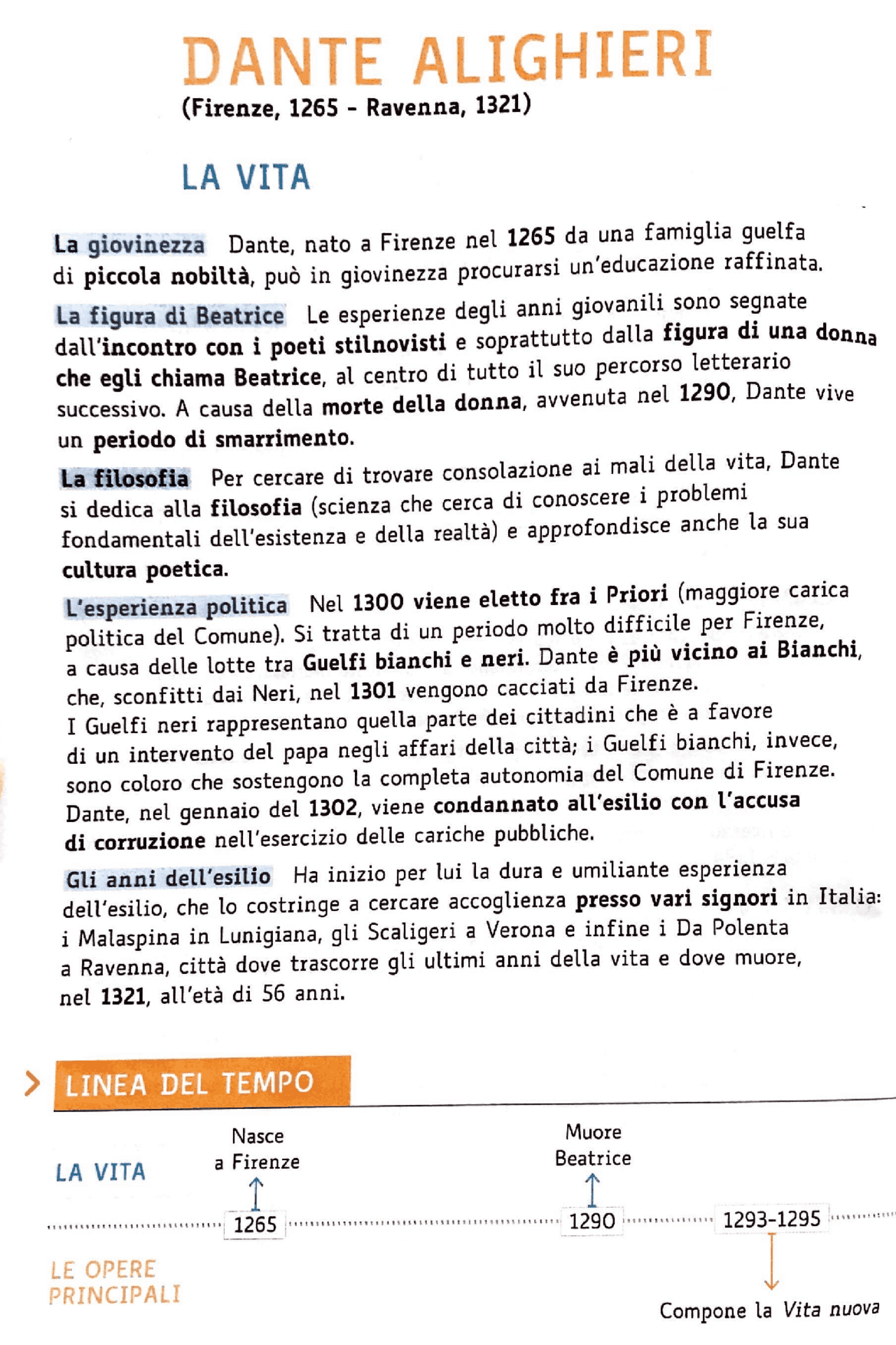 Dante Alighieri Mappa E Sintesi Schemi E Mappe Concettuali Di