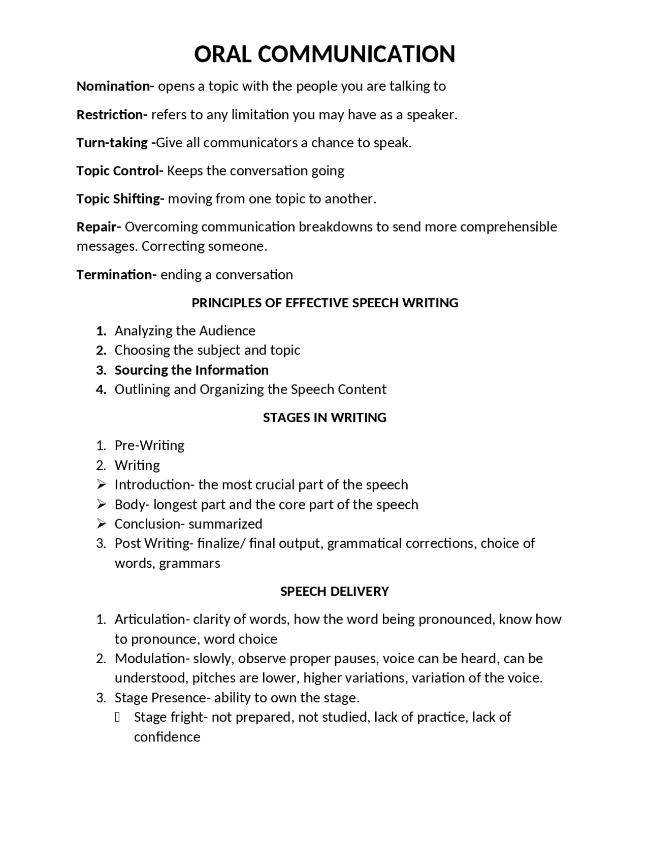 Reviewer To Oral Com Summaries English Docsity