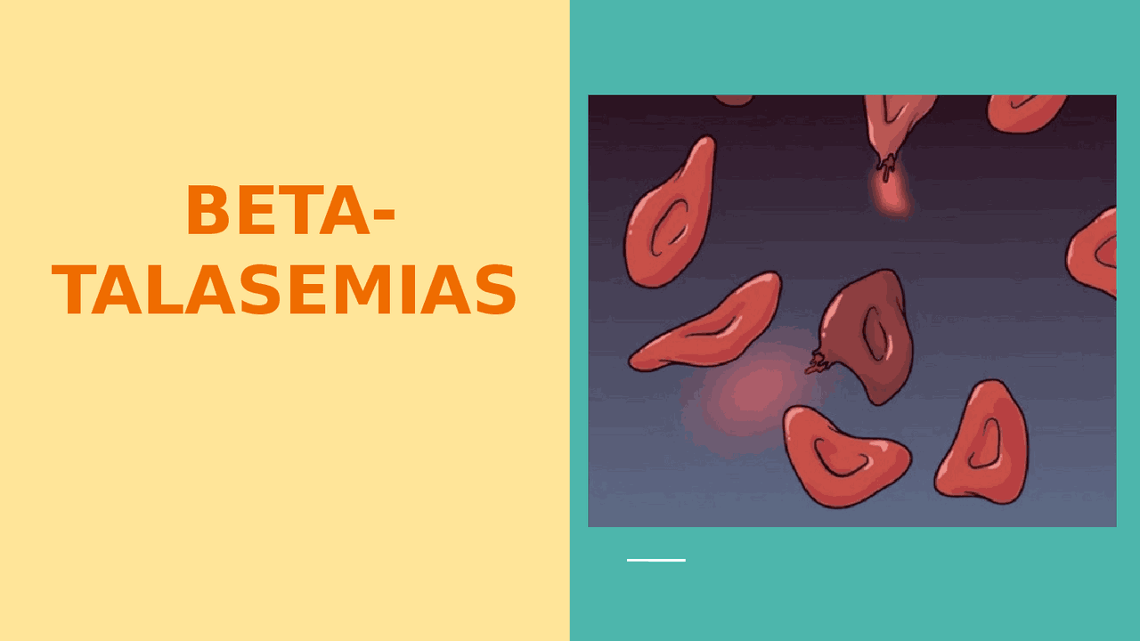Beta-talasemia, diapositiva. | Guías, Proyectos, Investigaciones de ...