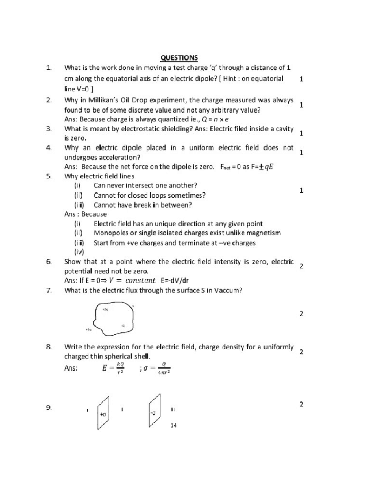 Physics Examination Questions Exams Physics Fundamentals Docsity