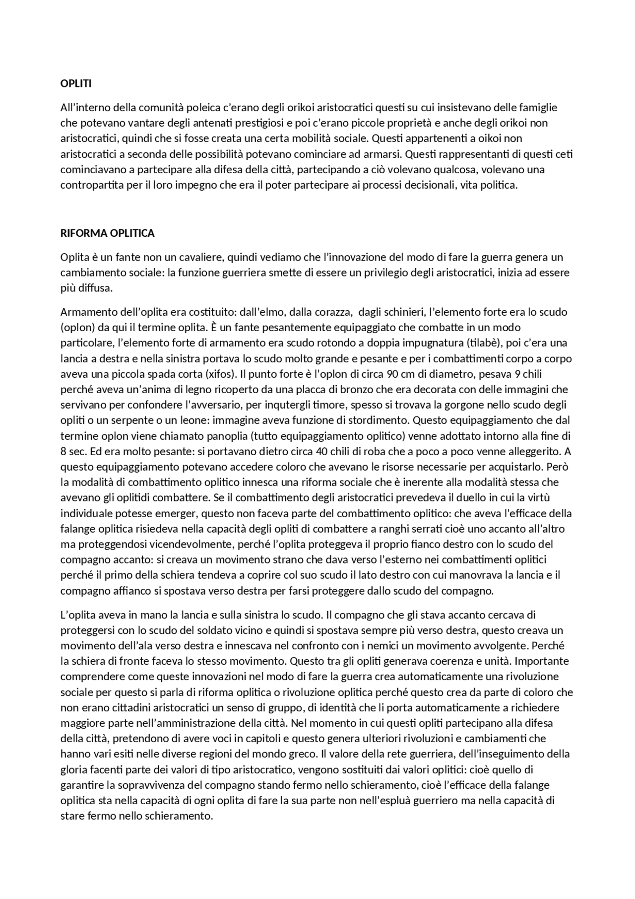 Appunti Di Storia Greca Schemi E Mappe Concettuali Di Storia Docsity