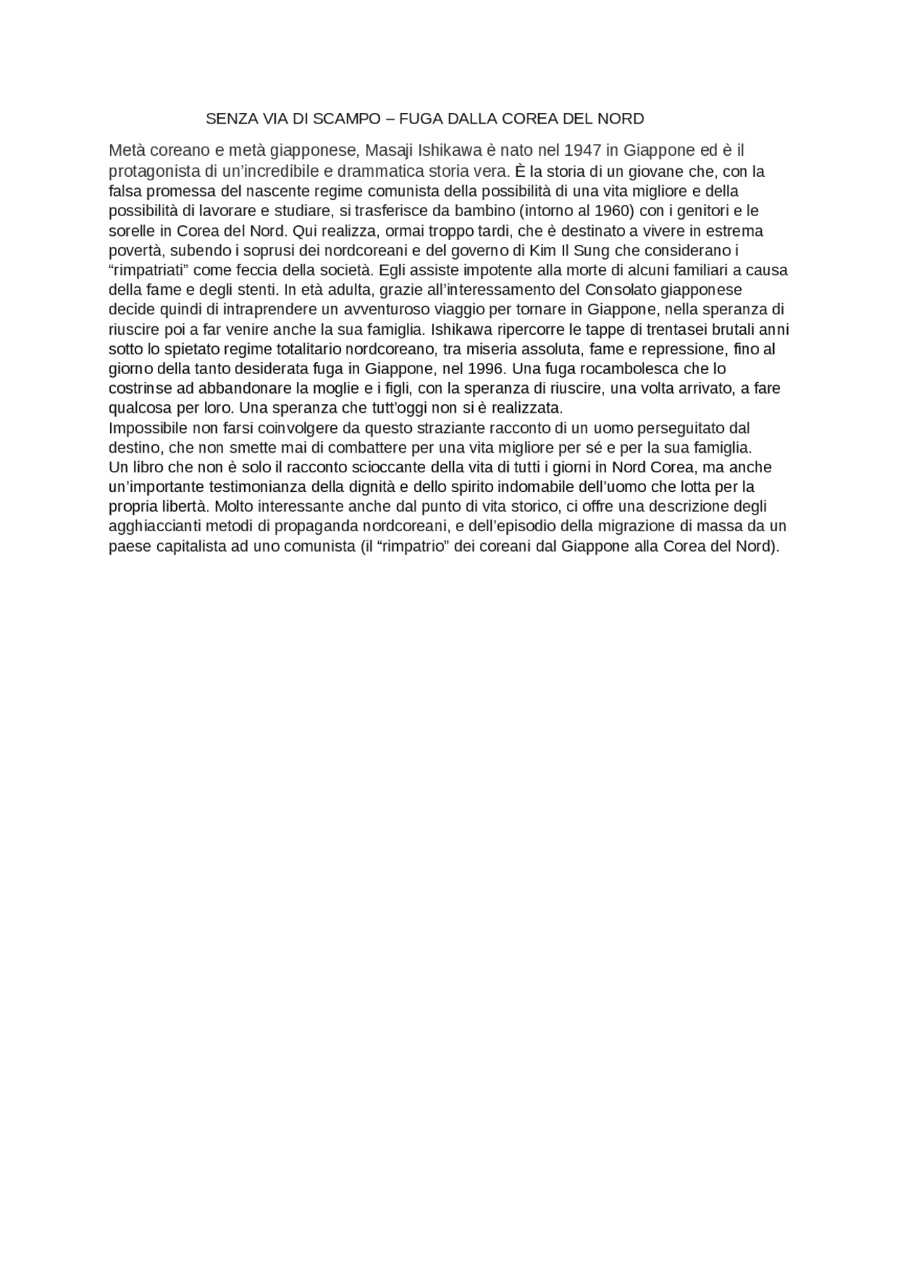 Riassunto Senza Via Di Scampo Schemi E Mappe Concettuali Di Storia