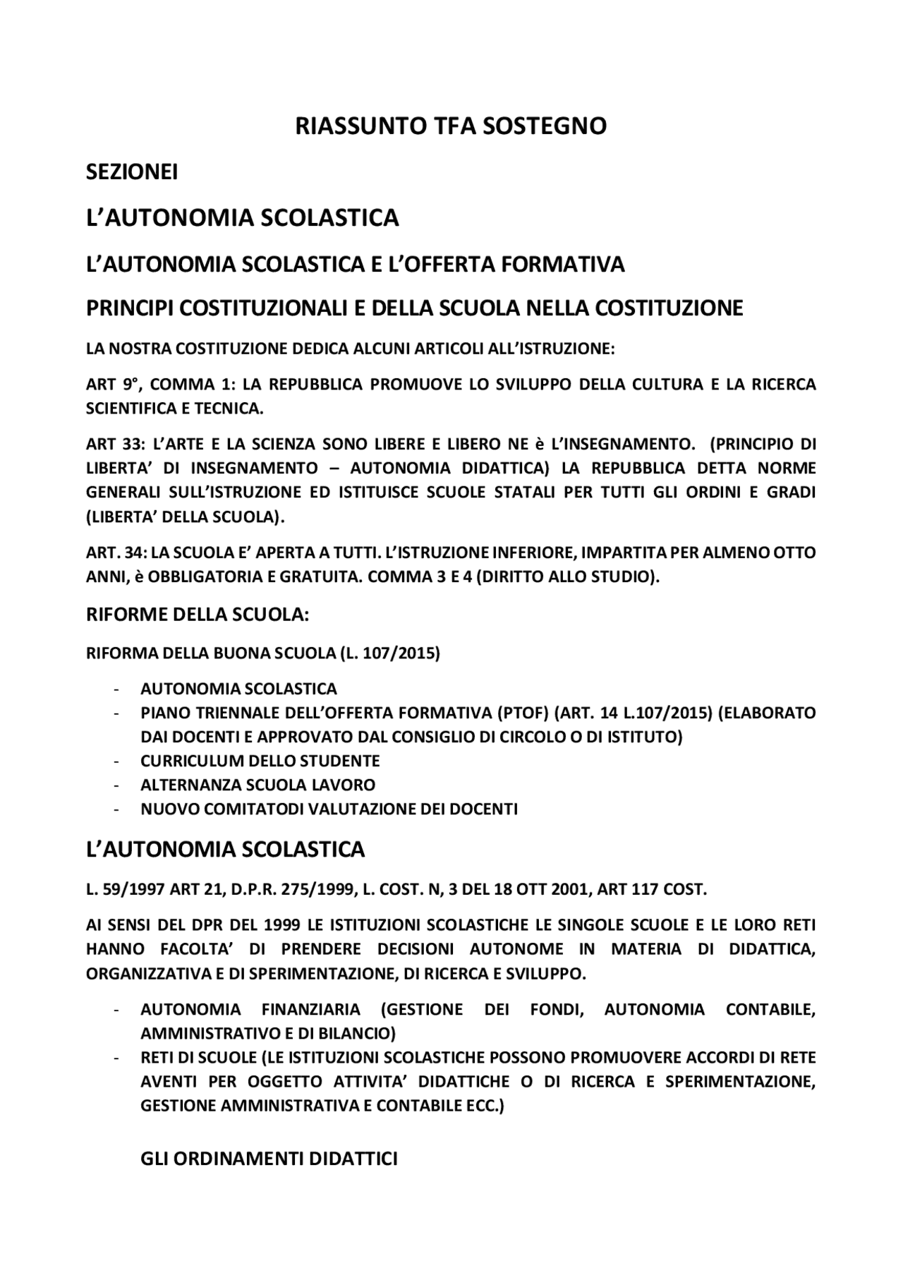 Riassunto Libro Tfa Sostegno Simone Dispense Di Tfa Sostegno Docsity