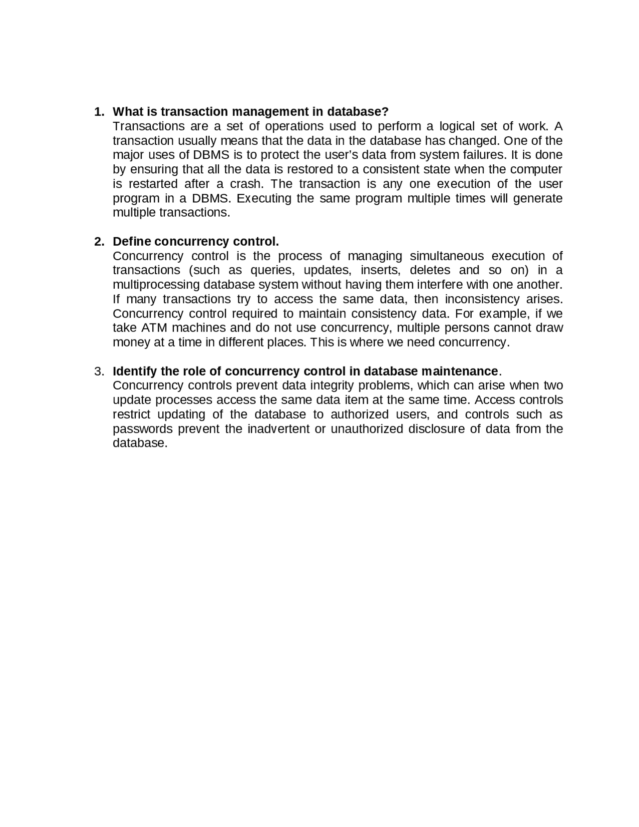 What Is Transaction Management In Database Lecture Notes Database Management Systems Dbms
