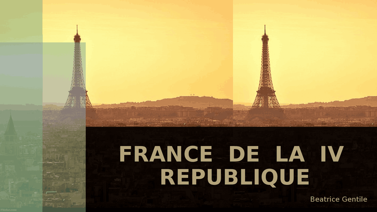 Presentazione sulla Francia della IV repubblica in francese | Slide di ...