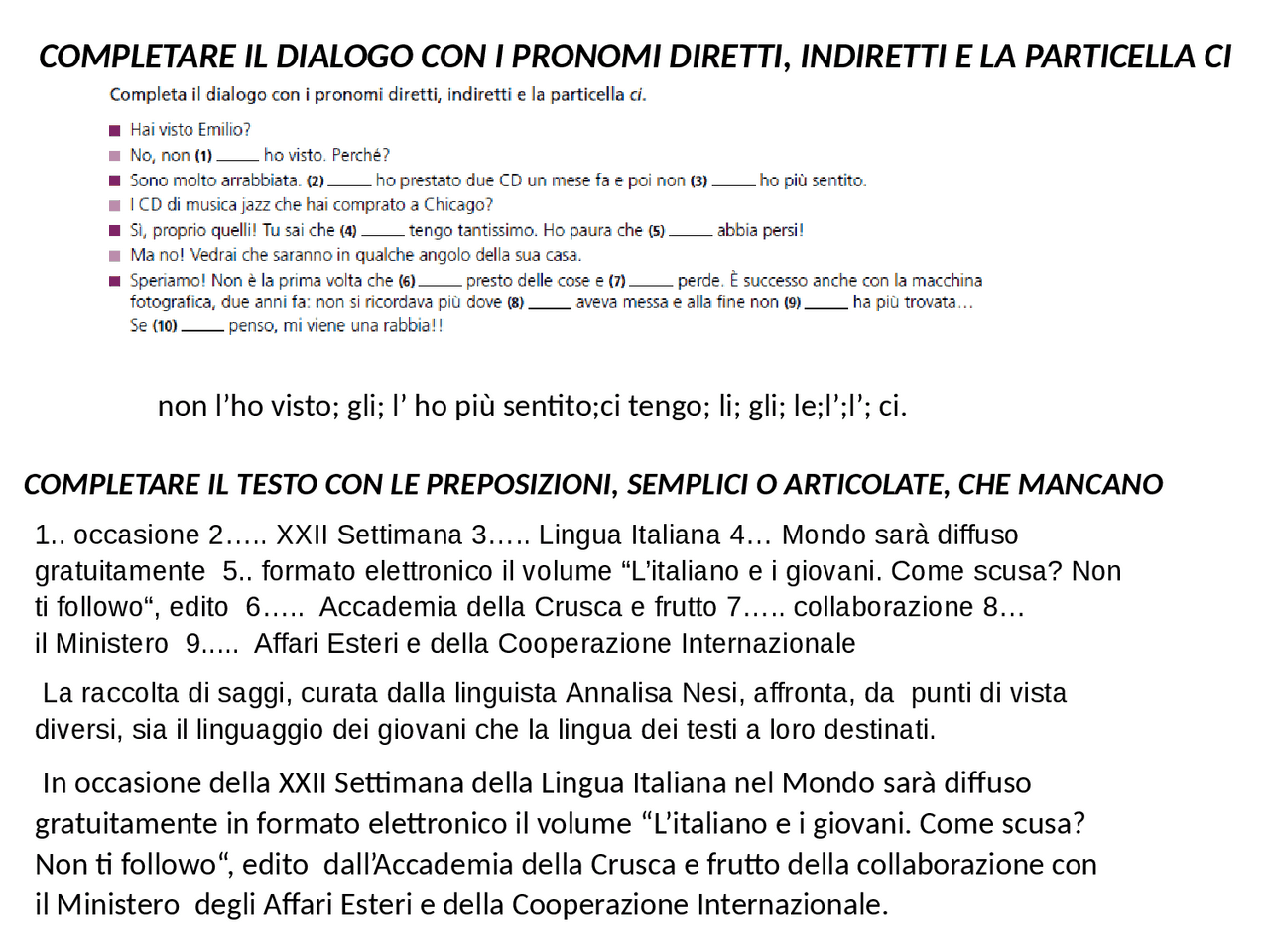 Es Un Examen Parcial Exámenes Selectividad De Italiano Docsity