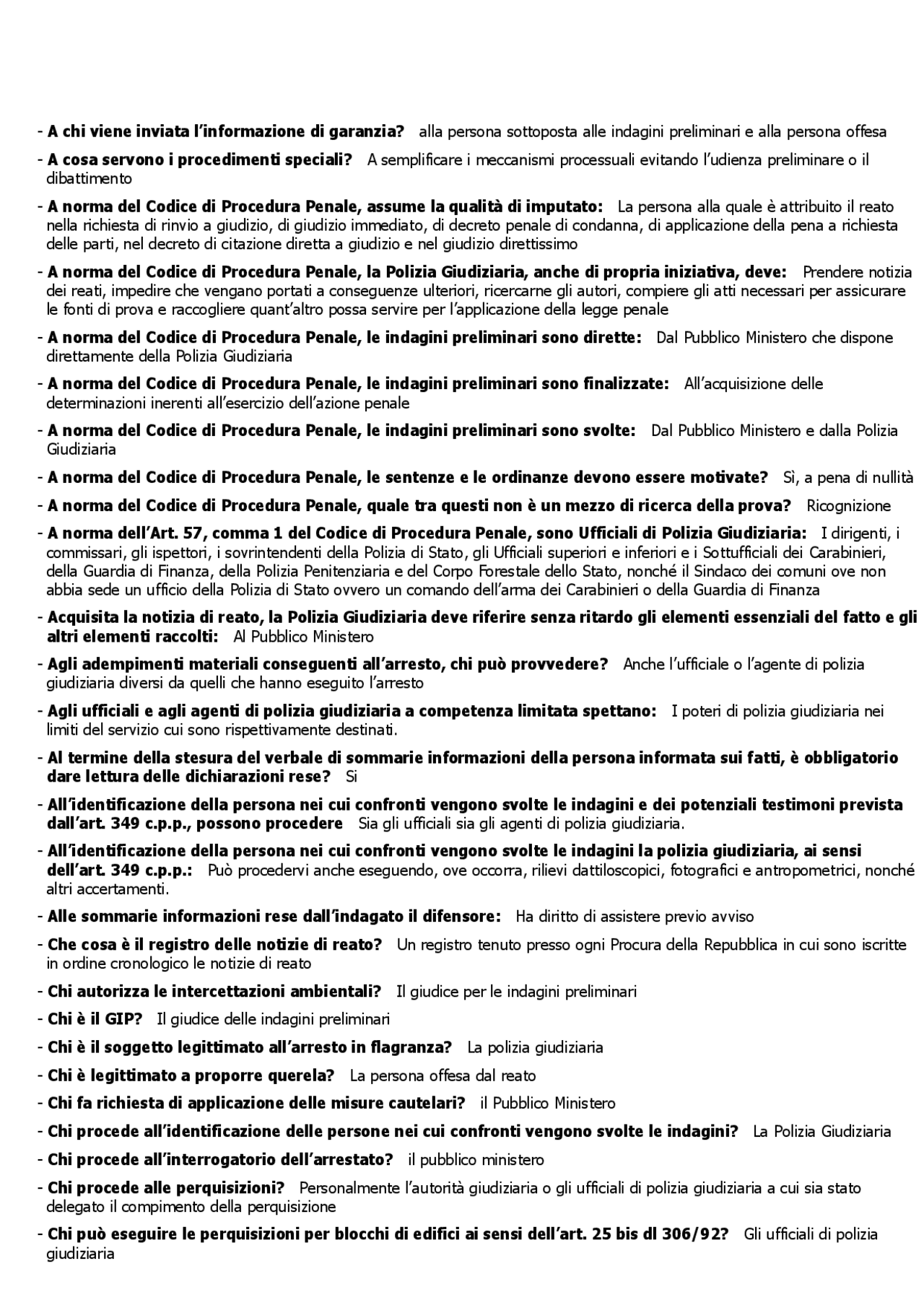 Test Ecampus Diritto Processuale Penale Dispense Di Diritto