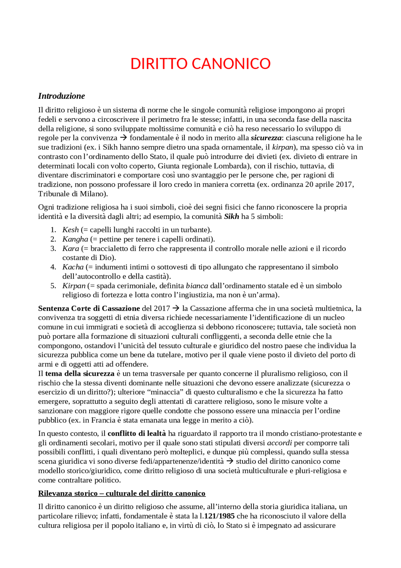 Dispense Di Diritto Canonico Dispense Di Diritto Canonico Docsity
