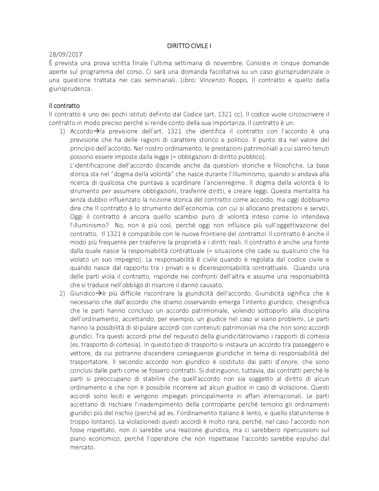 Appunti Di Diritto Civile I Appunti Di Diritto Civile Docsity