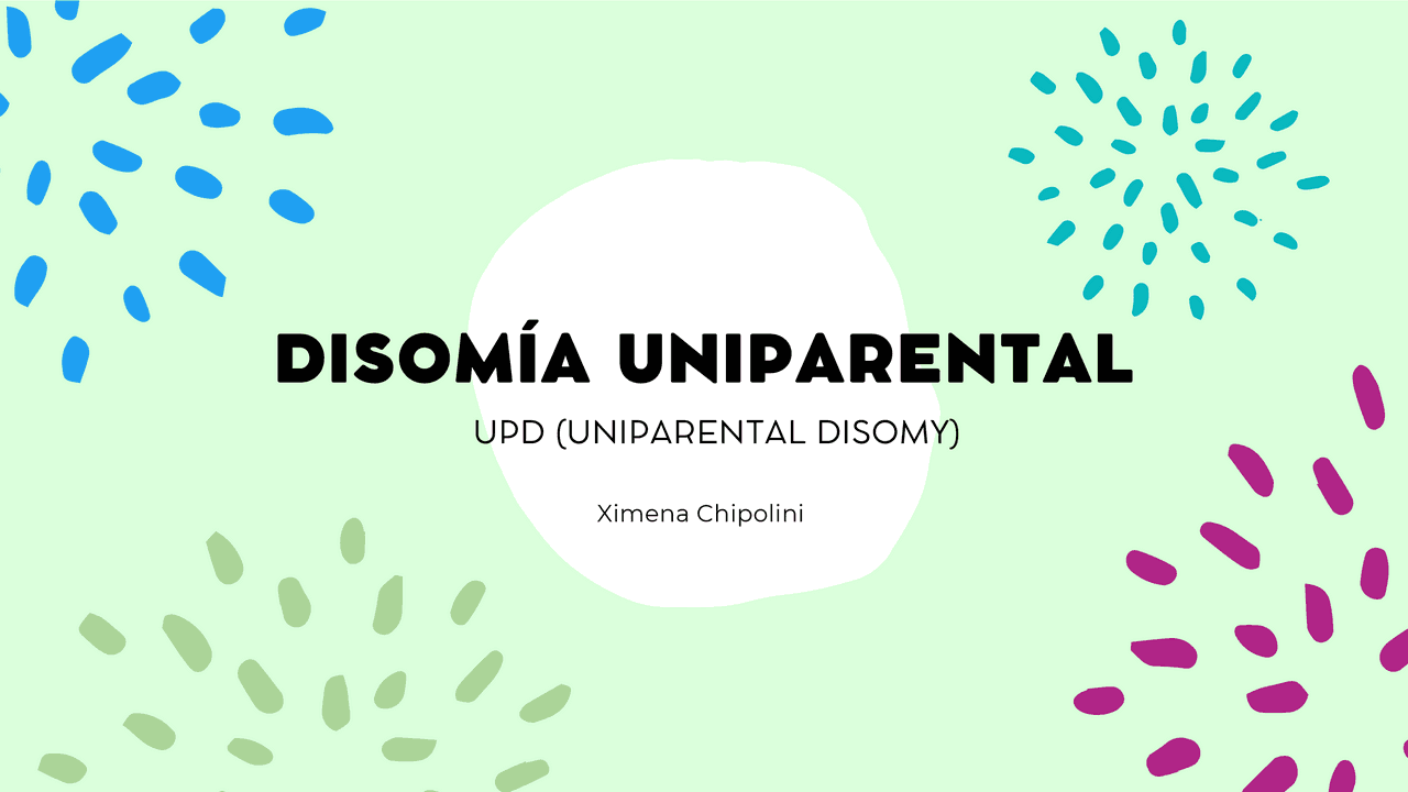 Disomia Uniparental Genética | Diapositivas de Genética | Docsity