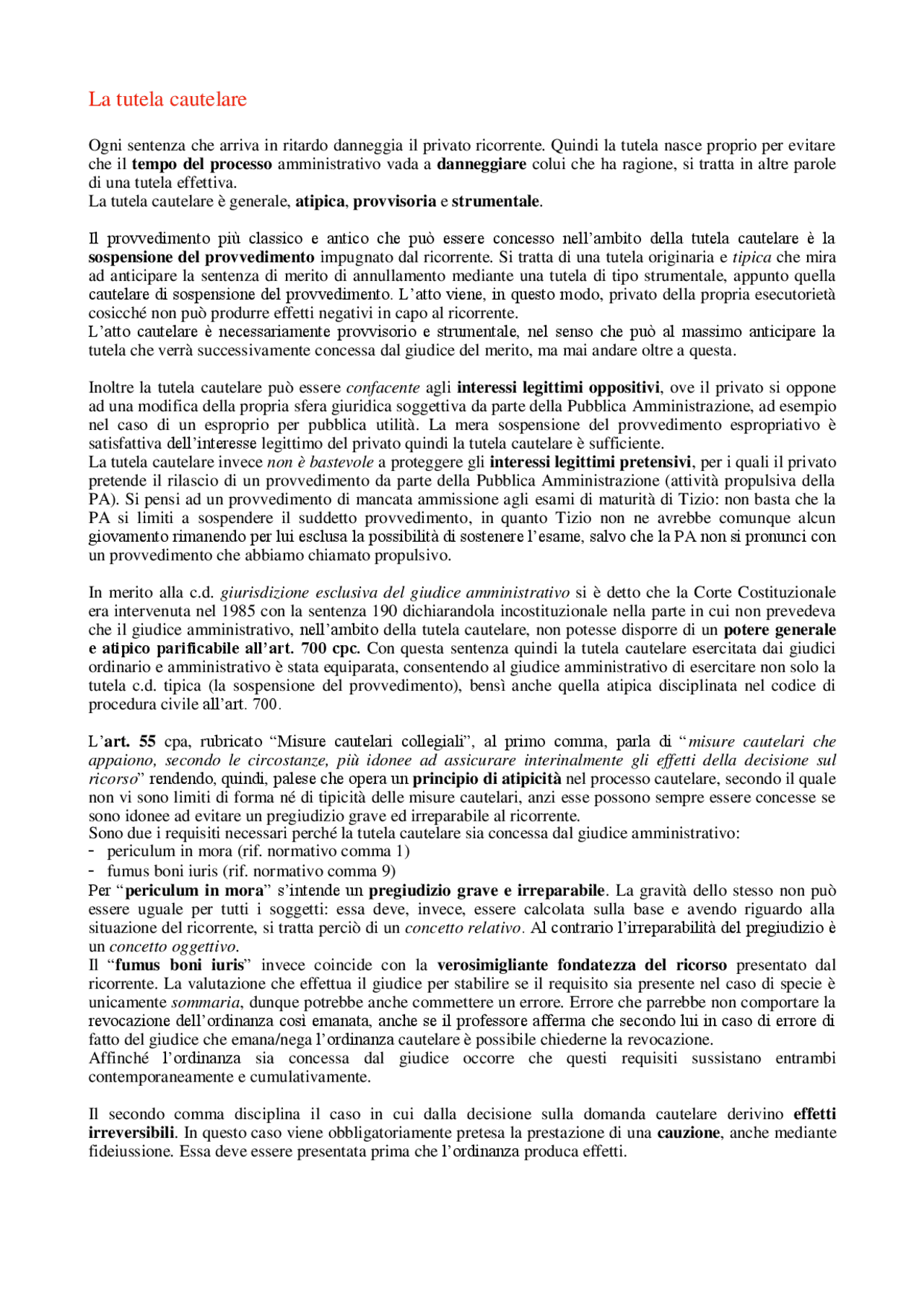 Seconda parte diritto amministrativo II | Schemi e mappe concettuali di Diritto Amministrativo ...