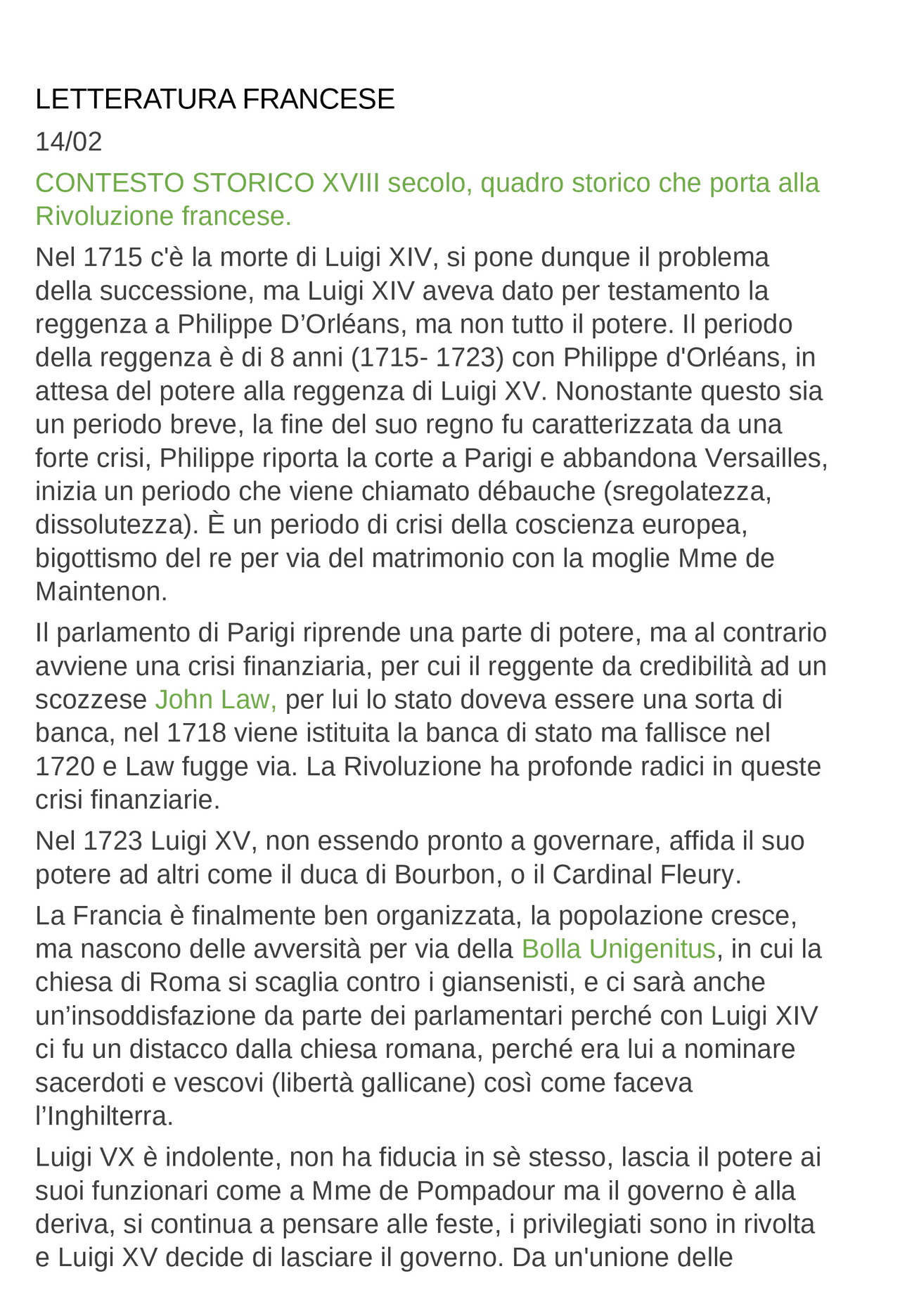 Appunti Letteratura Francese Ii Profssa Dascenzo Aa 20212022