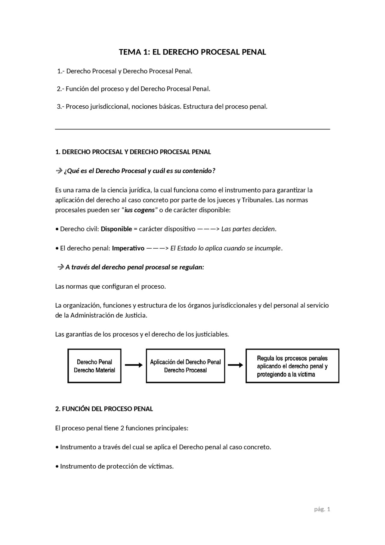 Introducción Procesal Apuntes De Derecho Procesal Docsity
