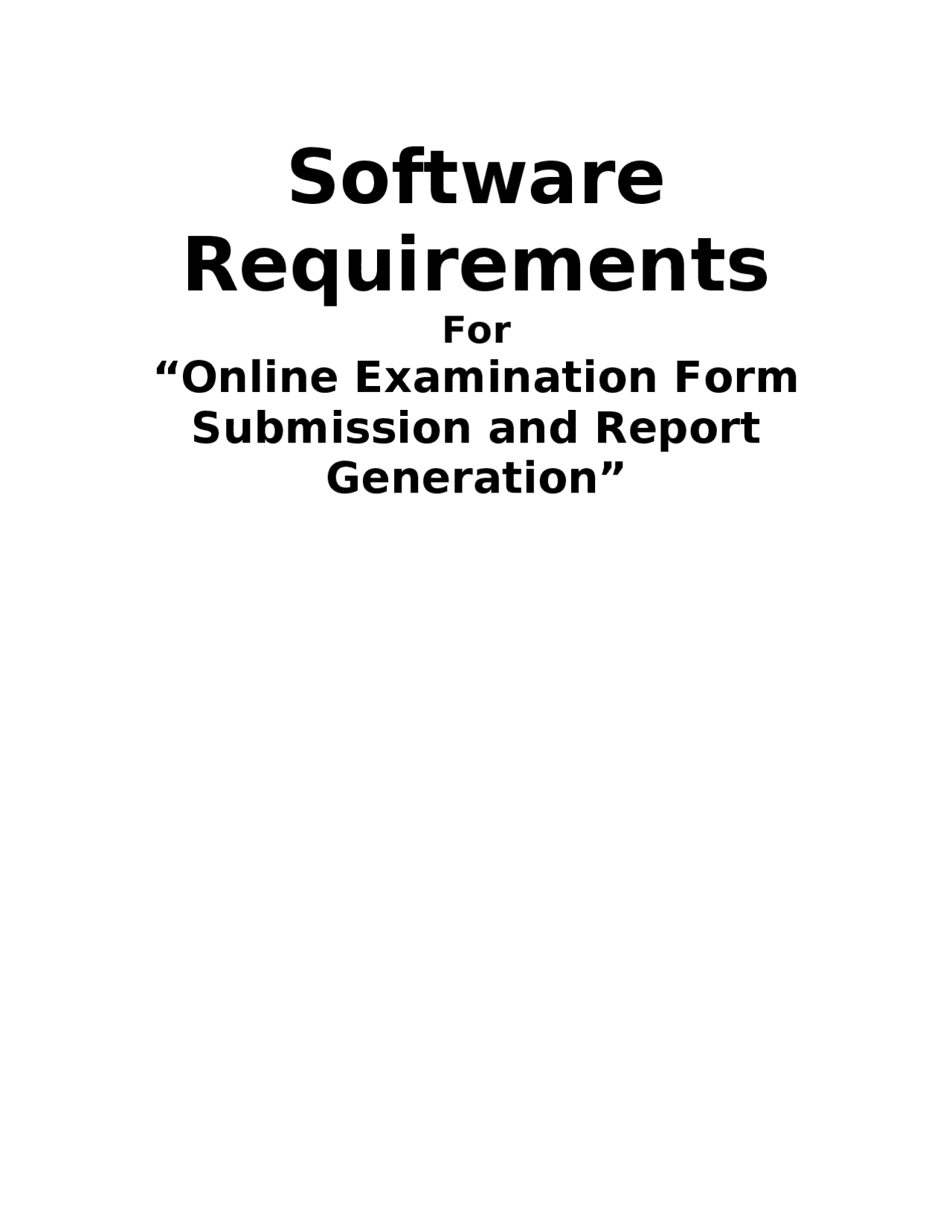 Software Requirements Exam Exams Software Engineering Docsity