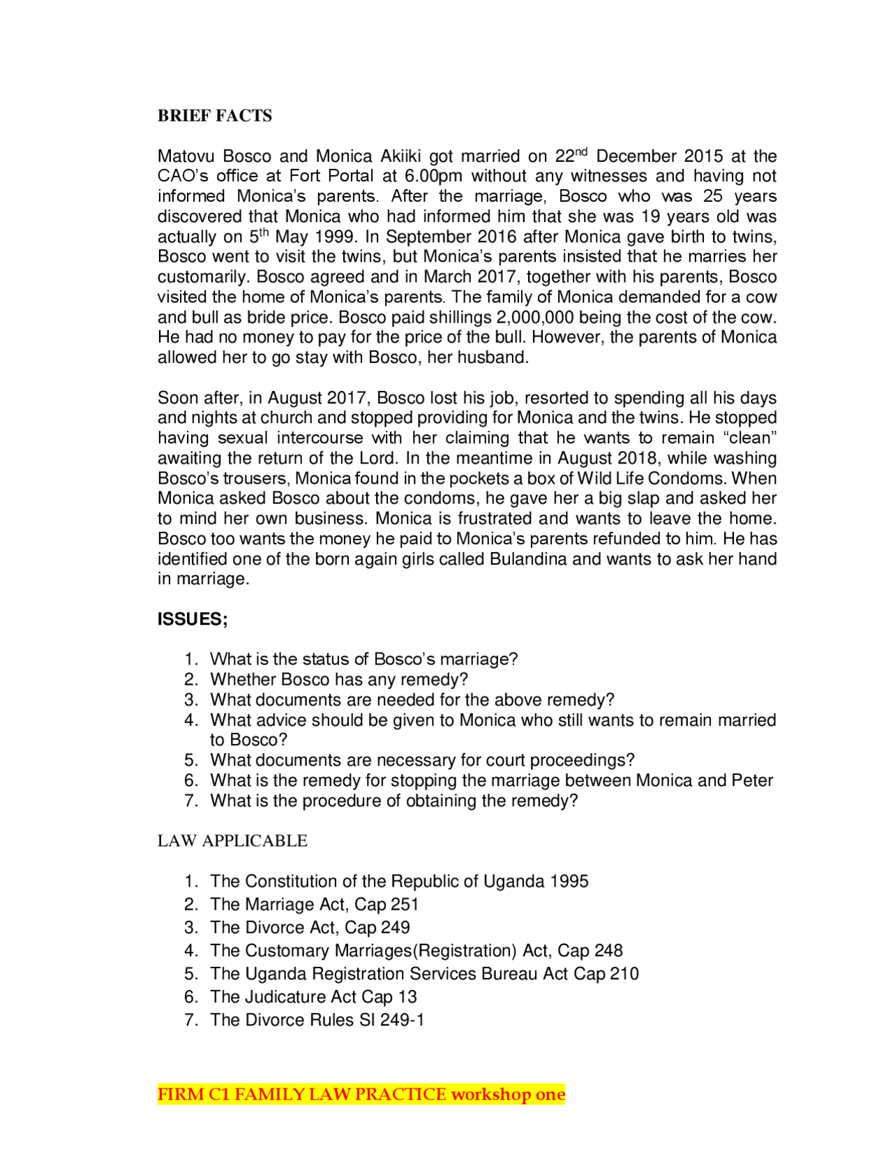 Various legal principles | Summaries Law | Docsity