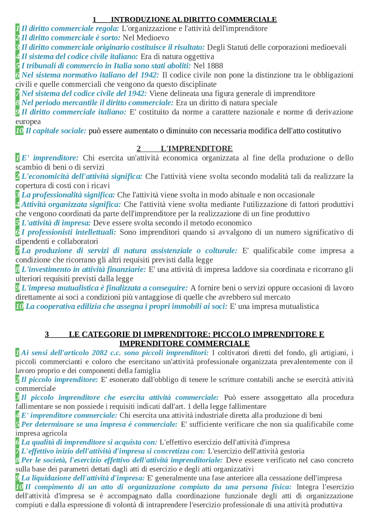 Diritto Commerciale Prova Prove Desame Di Diritto Commerciale Docsity