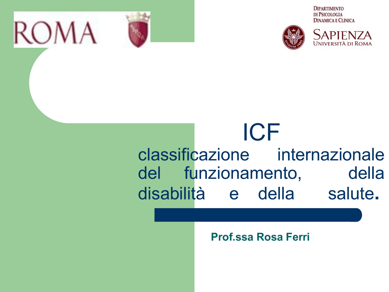 ICF classificazione internazionale del funzionamento, della disabilità ...