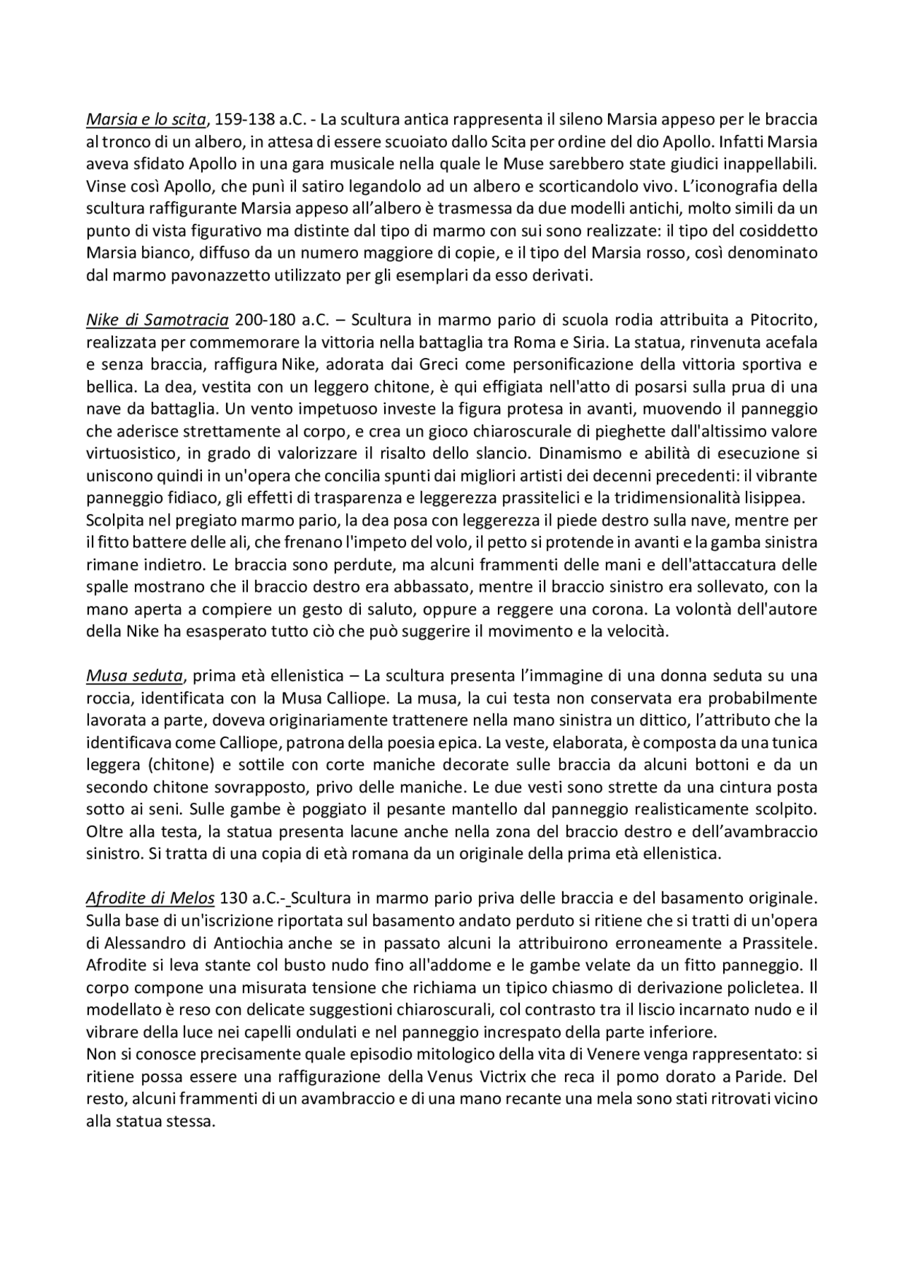 Archeologia Ellenistica E Romana Schemi E Mappe Concettuali Di