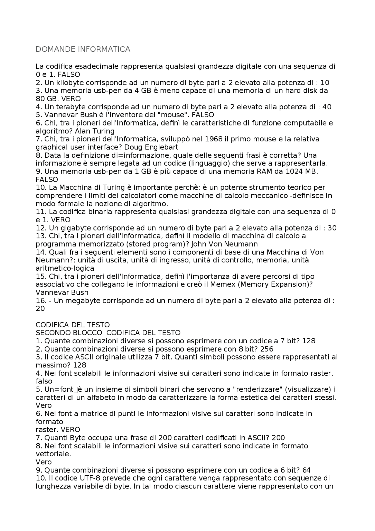 Domande Comunicazione Digitale Sintesi Del Corso Di Elementi Di