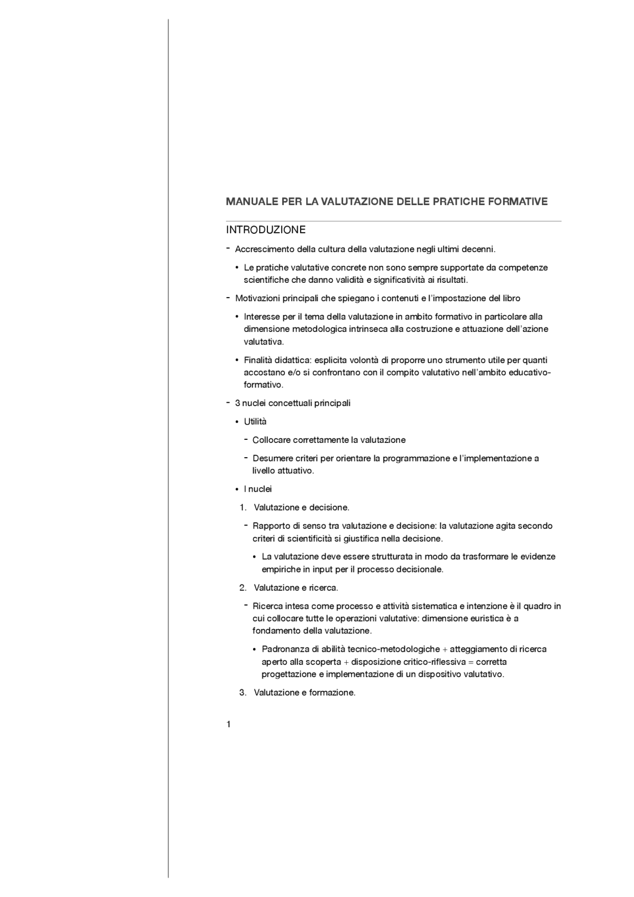 Manuale Per La Valutazione Delle Pratiche Formative Schemi E Mappe