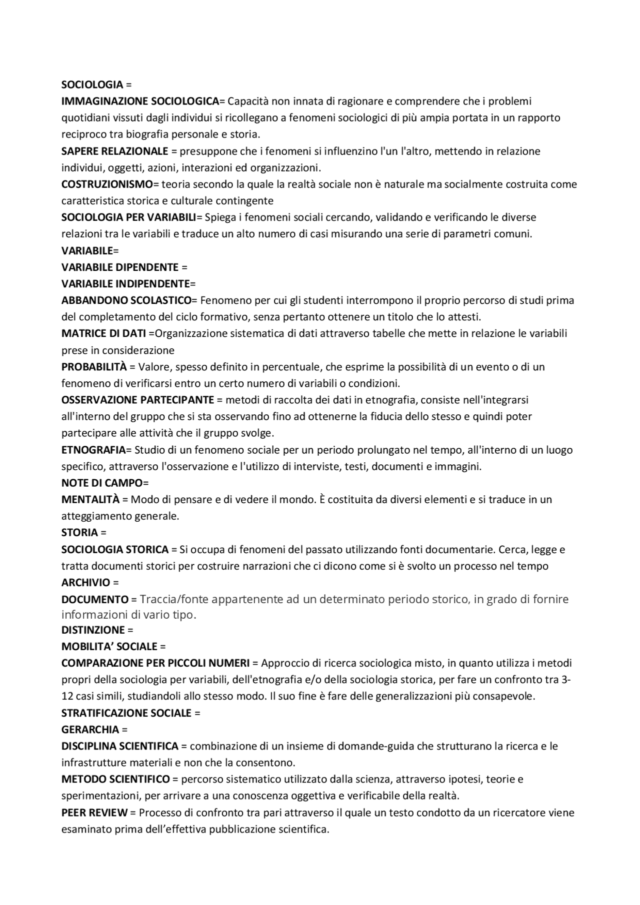 120 Concetti Di Logica Delle Scienze Sociali Schemi E Mappe Concettuali Di Scienze Sociali