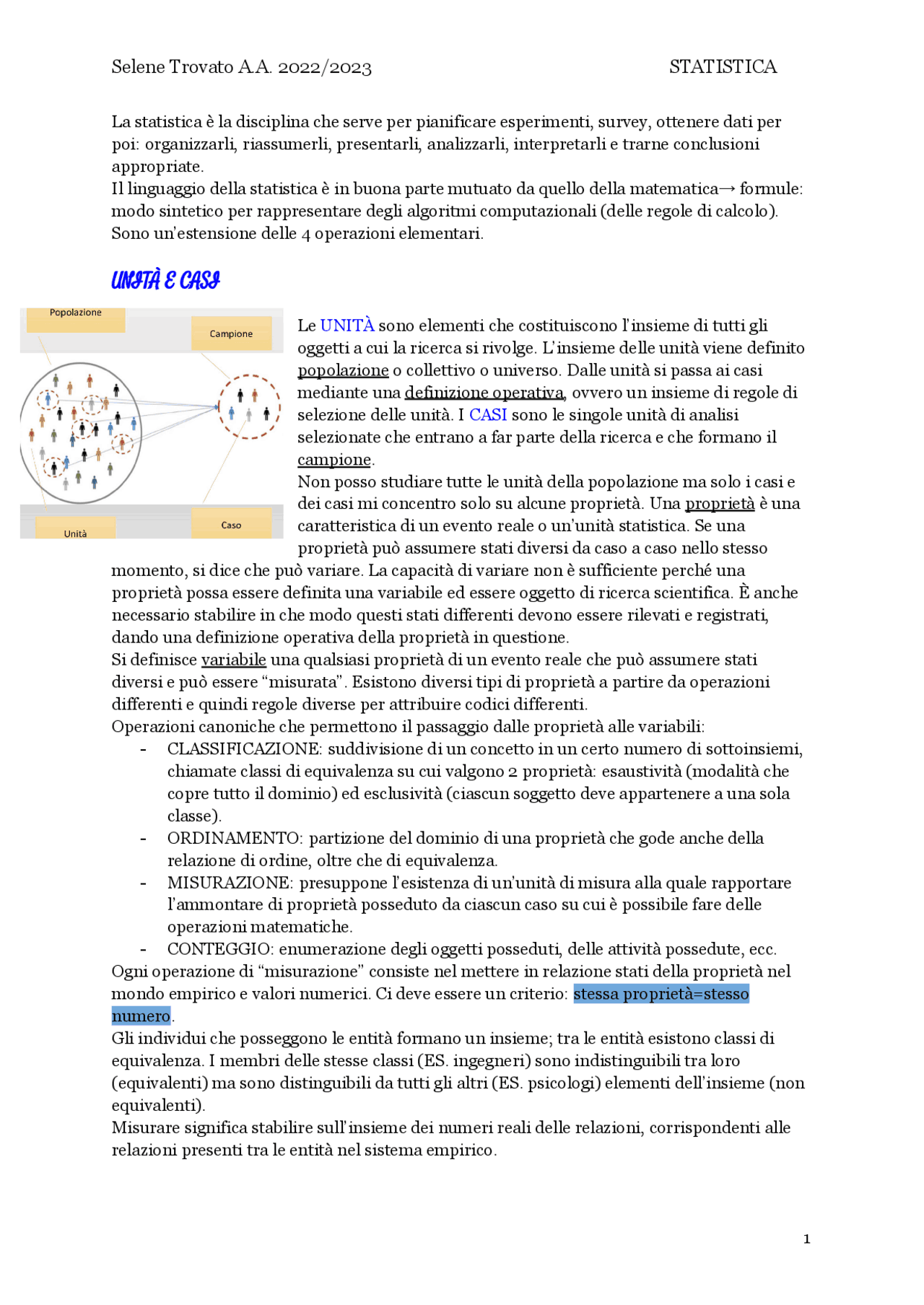 Appunti Di Statistica Prof Rosato E Bo Appunti Di Statistica Docsity