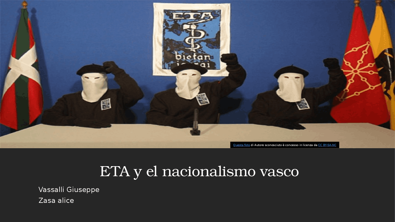 Terrorismo Spagnolo Slide Di Spagnolo Docsity
