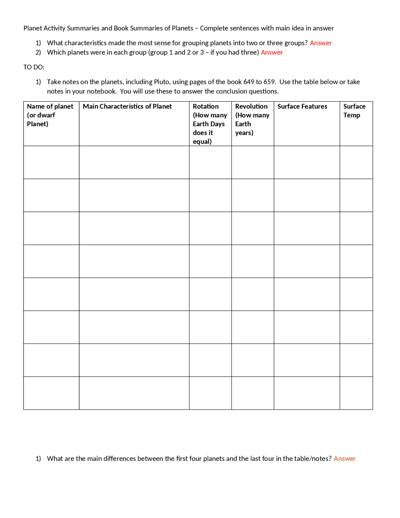 Earth Science Chapter 6 Question Answers Assignments Earth Science