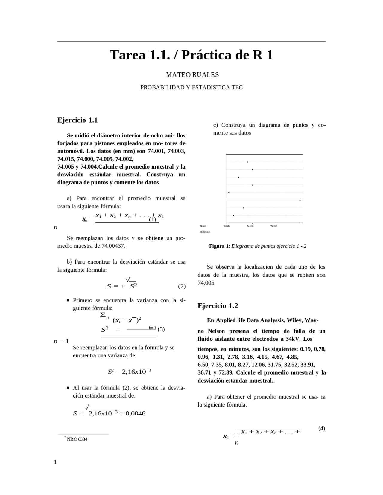 Ejercicios De Estadistica Ejercicios De Ingeniería Docsity
