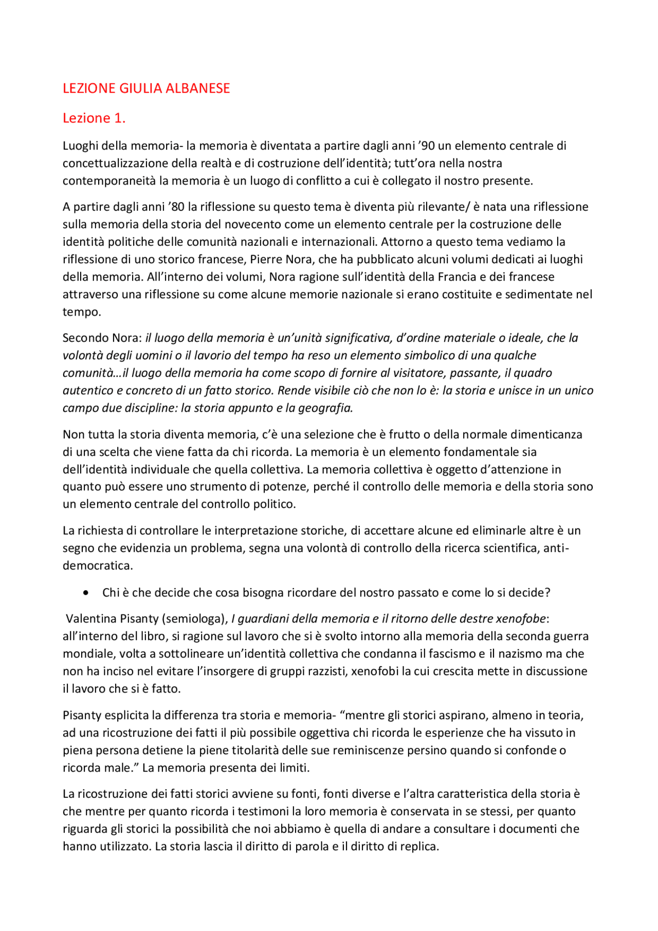 Appunti Luoghi Della Memoria 2021 2022 Unipd Appunti Di Storia
