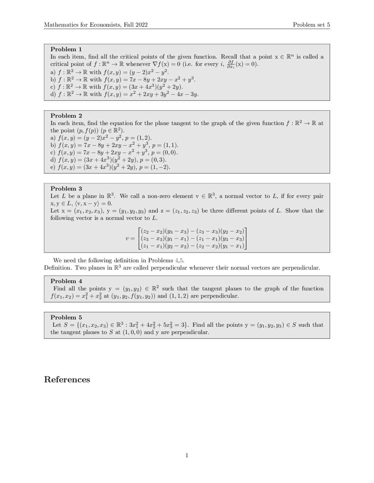 Mathematics For Economists Assignments Economics Docsity