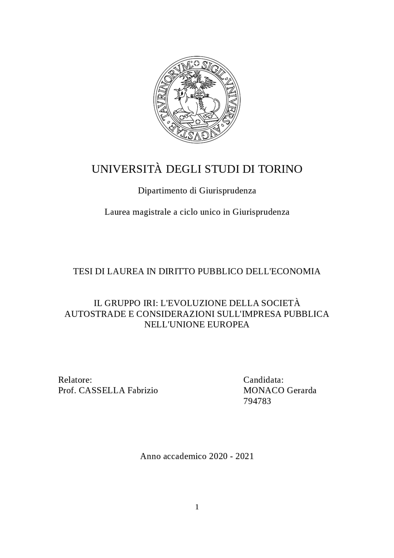 Il gruppo Iri - considerazioni sull'impresa pubblica in UE | Tesi di ...