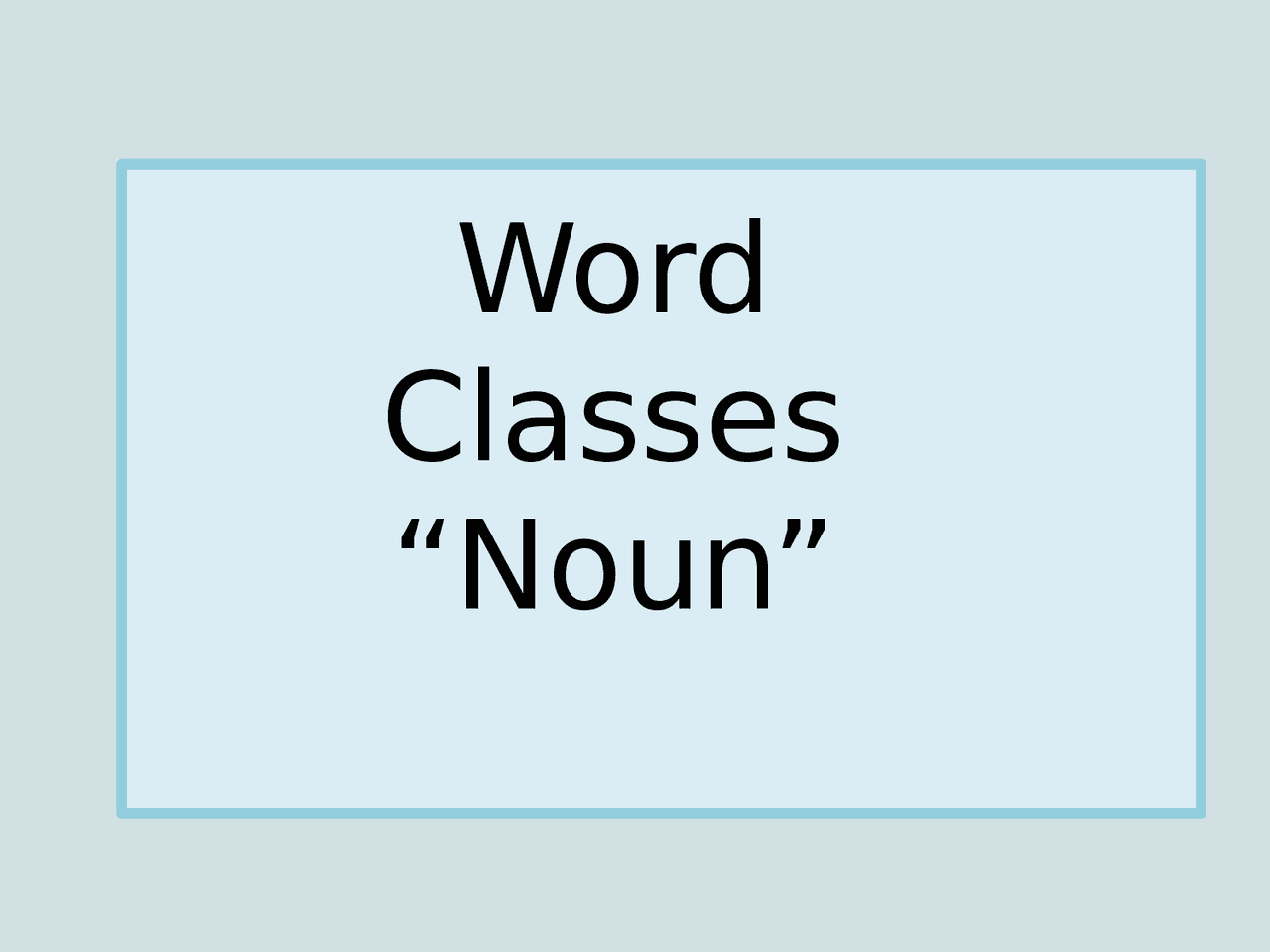 Word classes "noun" introduction | Study notes English Language | Docsity