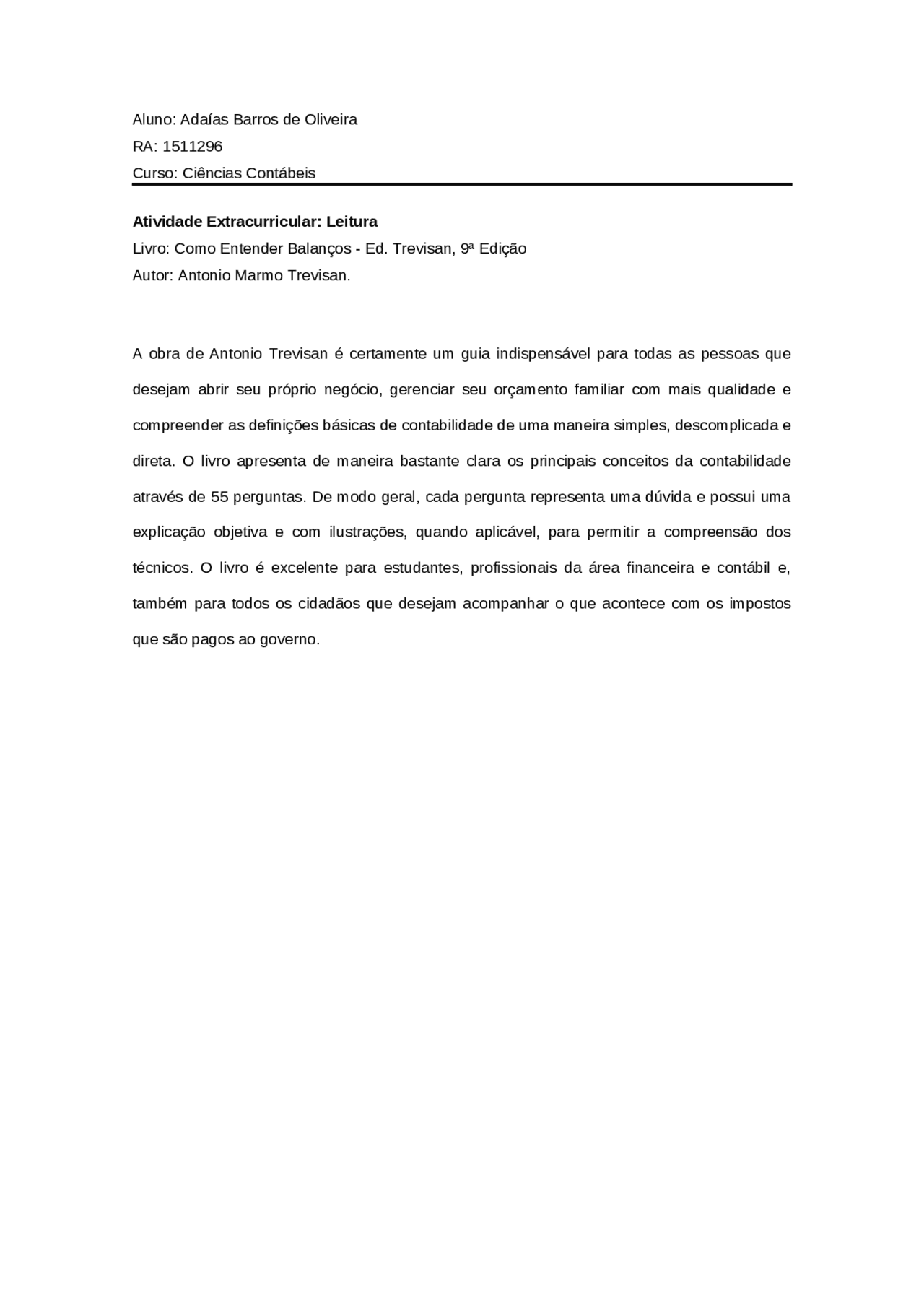 Resumo Do Livro Como Entender Balanços Resumos Literatura Docsity