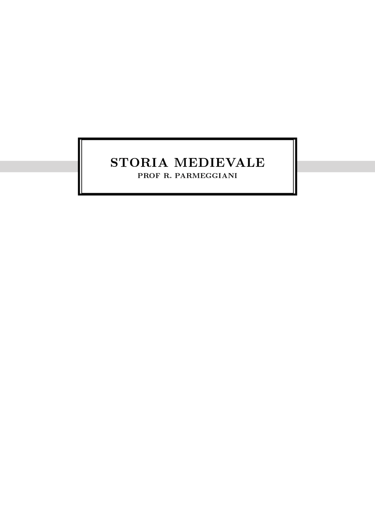 Appunti Integrati Di Storia Medievale Parte 1 Alto Medioevo Dispense